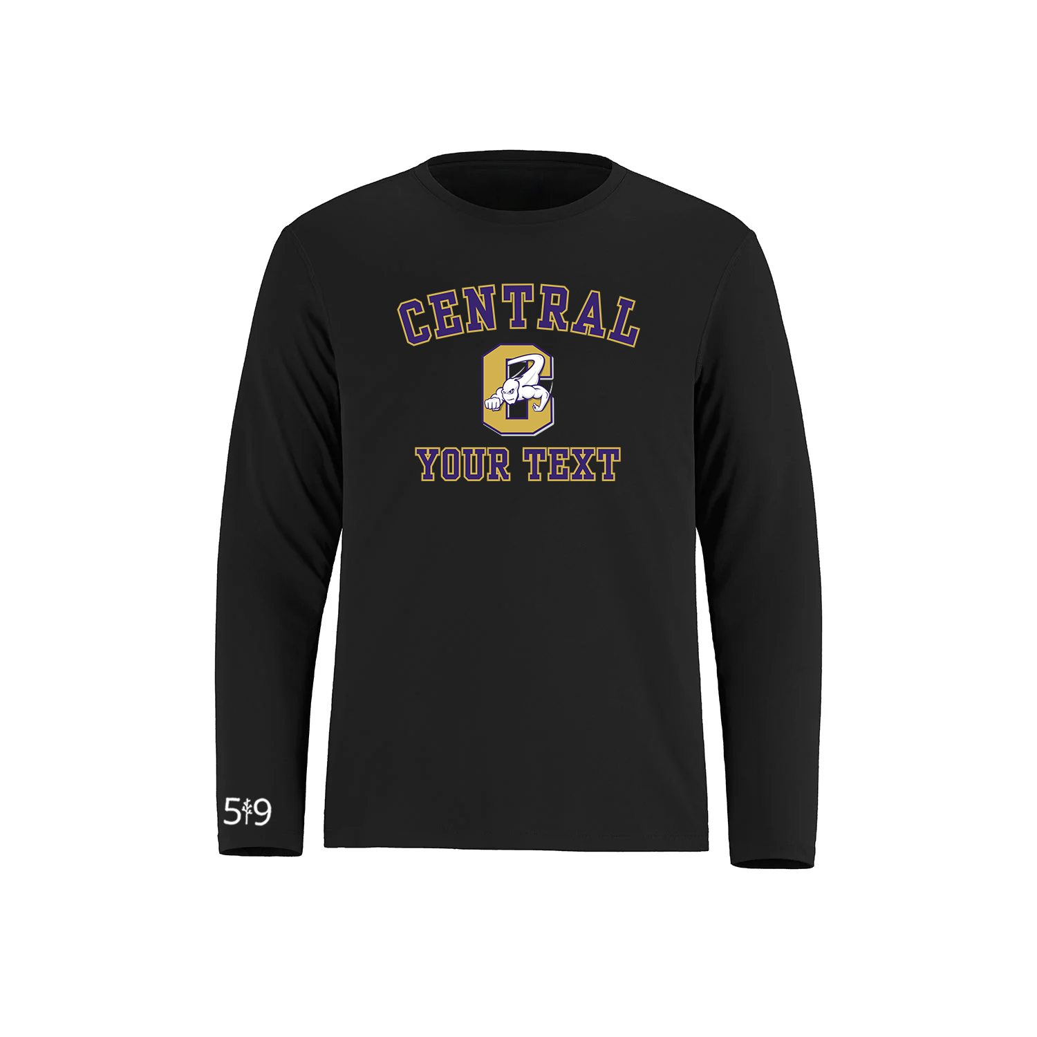 CENTRAL CUSTOMIZABLE ATHLETIC LONG SLEEVE (UNISEX) – 519 Clothing Co.