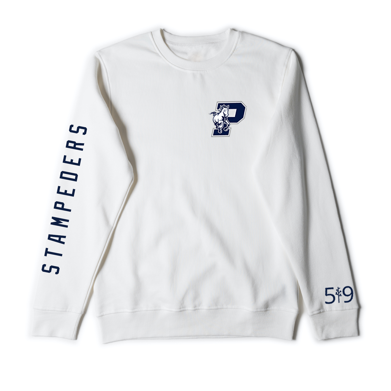 STAMPEDERS SLEEVE LOGO CREW (UNISEX) – 519 Clothing Co.