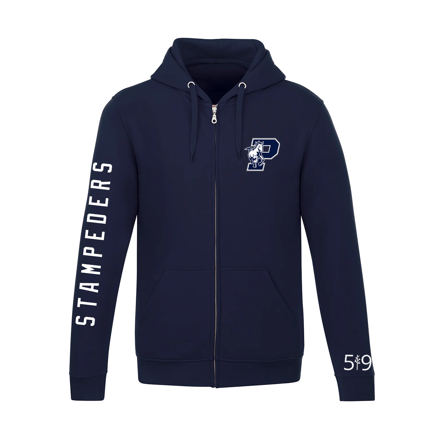 STAMPEDERS SLEEVE LOGO ZIP-UP (UNISEX) – 519 Clothing Co.